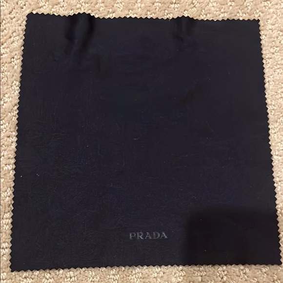 Prada | Accessories | Prada Black Glasses Cleaning Cloth 7x7 | Poshmark